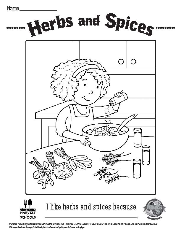 Spices Coloring Pages