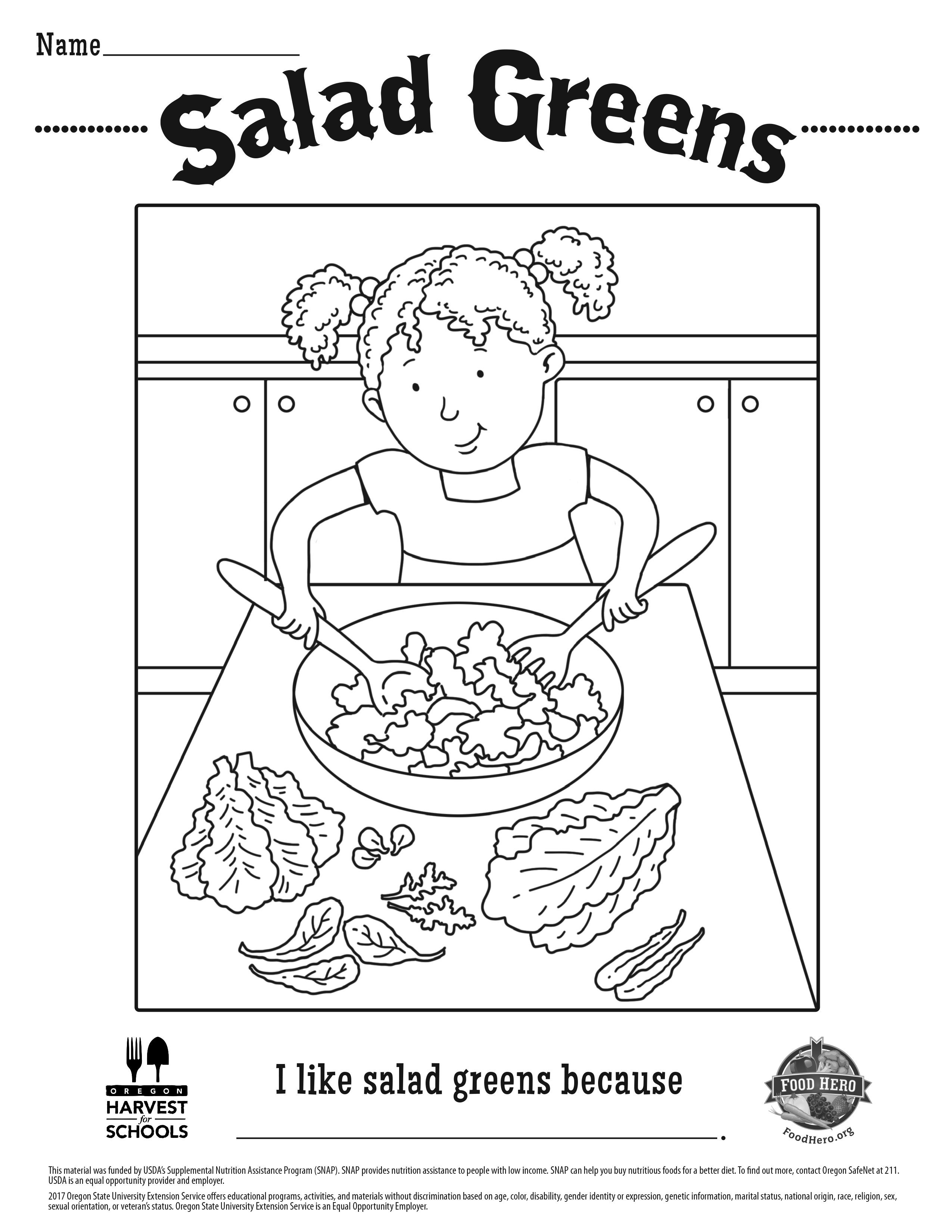 Salad Coloring Pages