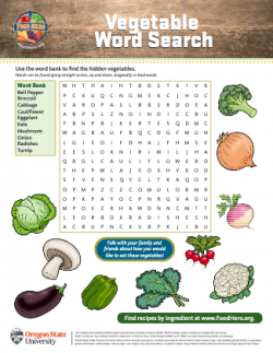 Vegetable Garden Word Search